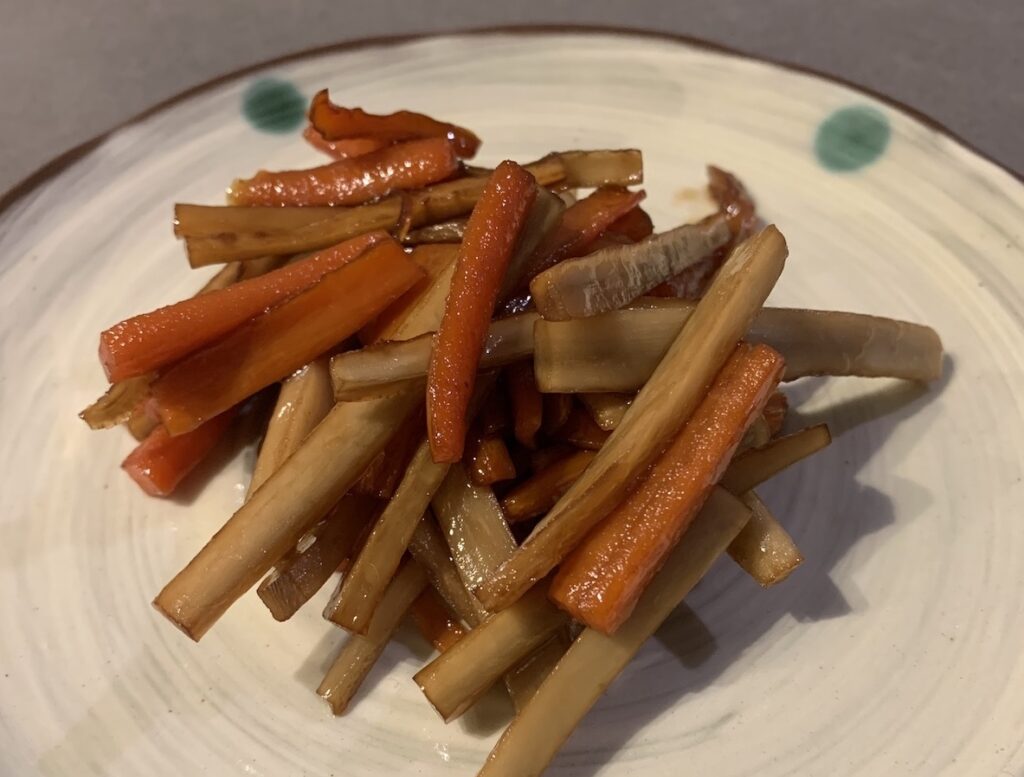 Kinpira Gobo | Burdock Roots cooked with Japanese Sauce - One Sip Recipes